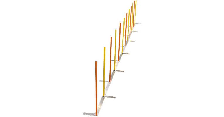 Clip and Go Agility 3-in-1 Weave Pole Bases, Set of 12 - Clean Run