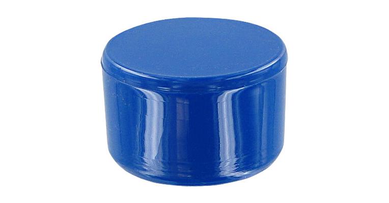 1 in. External PVC Flat End Caps, Furniture Grade - Blue - Clean Run