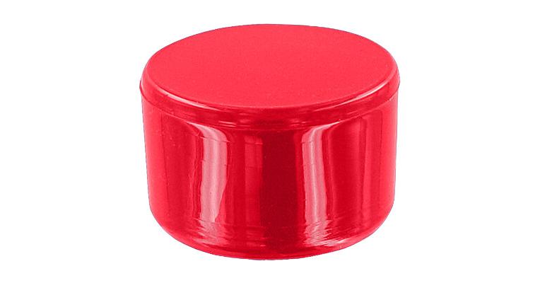 1 in. External PVC Flat End Caps, Furniture Grade - Red - Clean Run