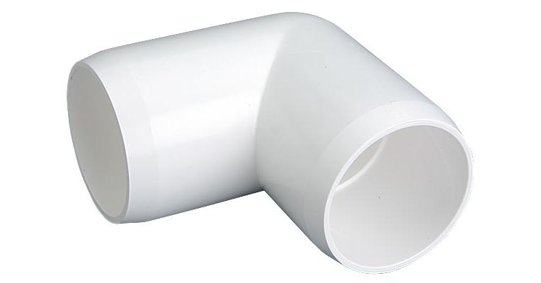 1-1/4 in. 90-Degree Elbow PVC Fitting, Furniture Grade - White - Clean Run